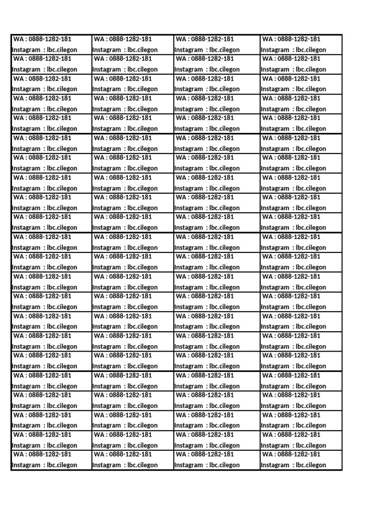Tempelan Member Nomor Telp | PDF