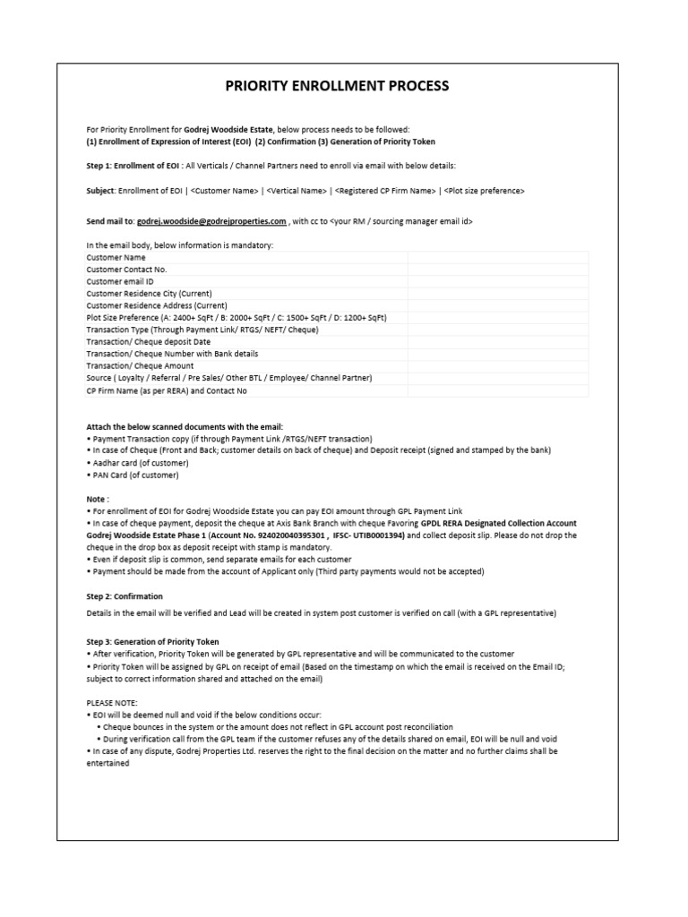 Priority Enrollment Process | PDF | Cheque | Receipt