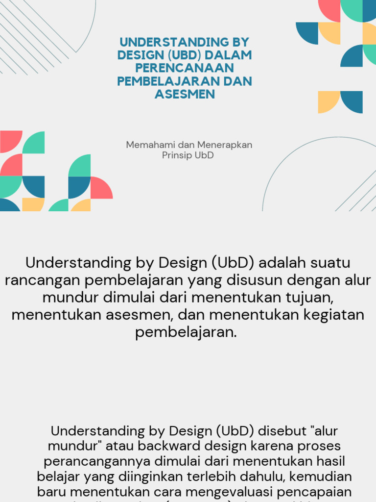 Perancang Pembelajaran Dengan Prinsip Understanding by DesigN | PDF