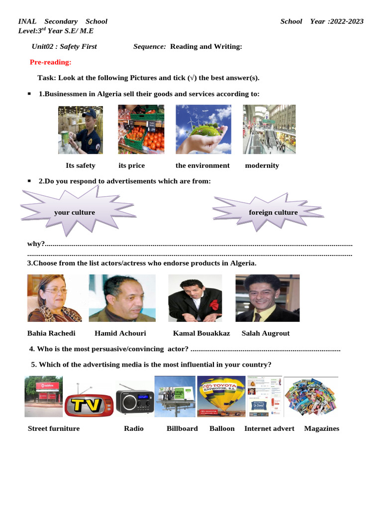Safety in Advertising: Analyzing Media | PDF | Advertising
