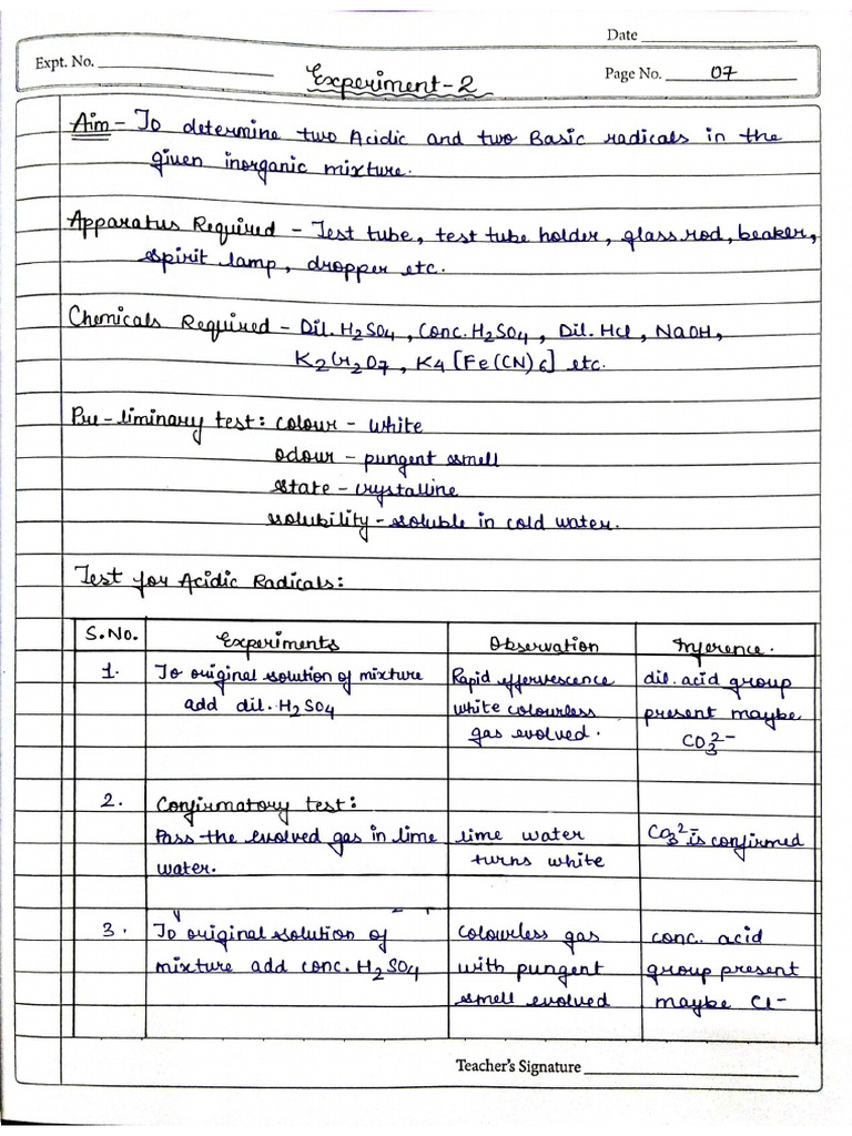 Experiment-2 Chemistry | PDF
