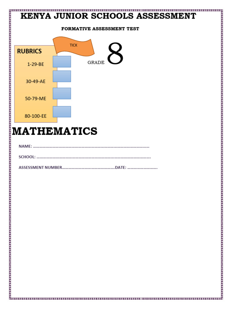 g8 Math 2024 Teacher - Co .Ke 15 | PDF | Numbers | Mathematical Concepts