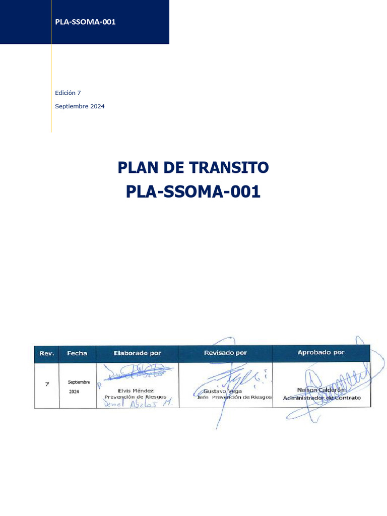 Plan de Transito TEPSAC V7 | PDF | Tráfico | Peatonal