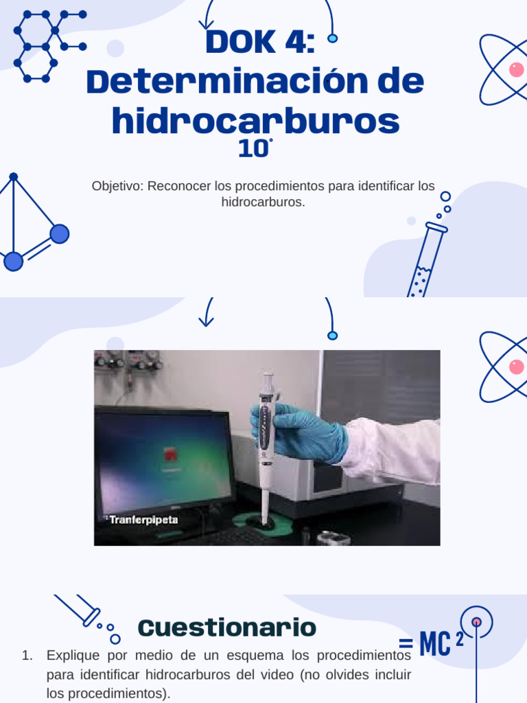Química 10° DOK 4 Determinación de Hidrocarburos. | PDF | Ciencia y ...
