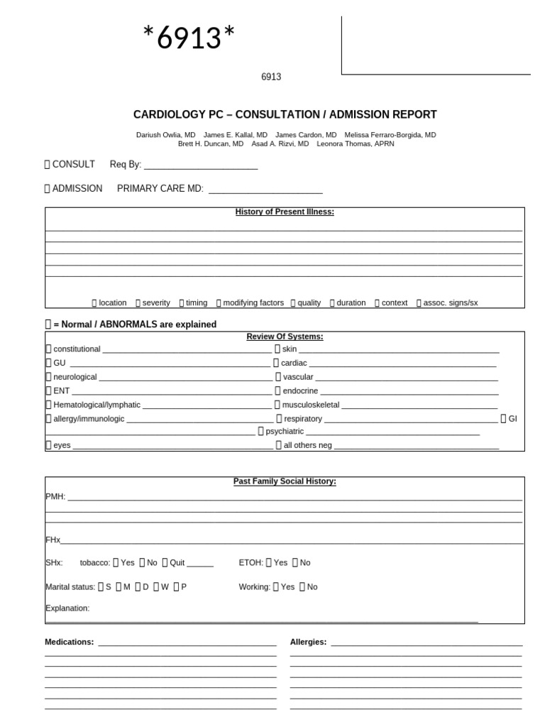 Cardiology Consultation Report | PDF | Causes Of Death | Cardiovascular ...