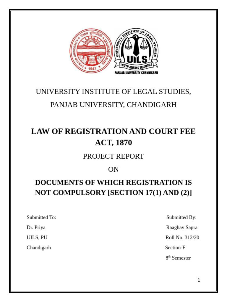 Registration Project | PDF | Mortgage Law | Deed