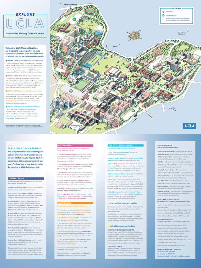 UCLA Self Guided Walking Tour | PDF | University Of California