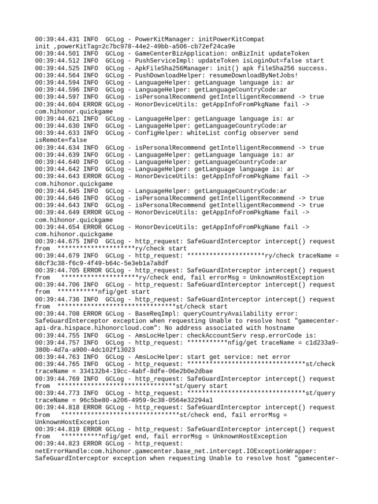 GameCenter Log Analysis | PDF | Internet | Internet Standards