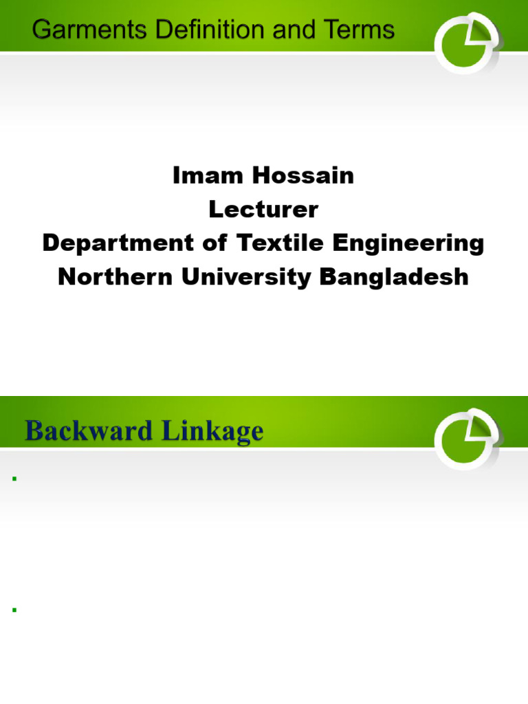 Lec 2 Garments Terms | PDF | Textiles | Letter Of Credit