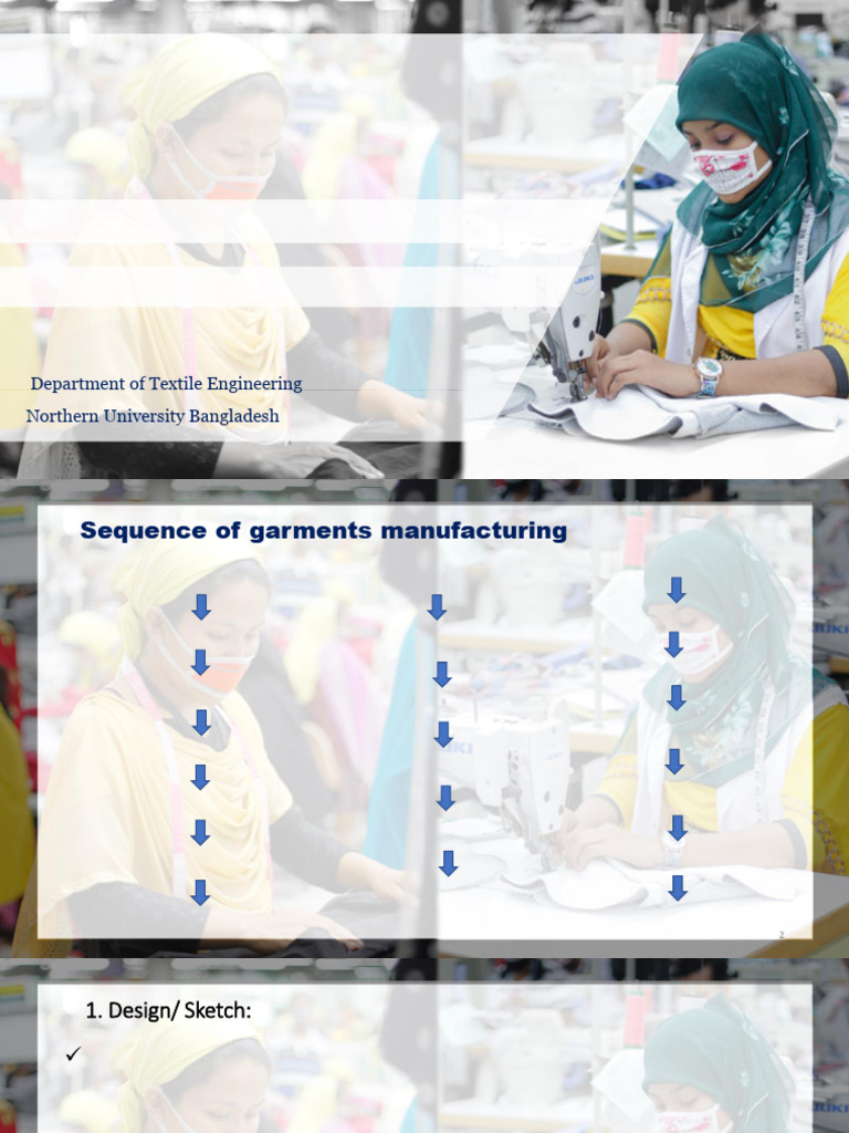 Lec 3 Sequence of Garments Manufacturing | PDF | Sewing | Clothing