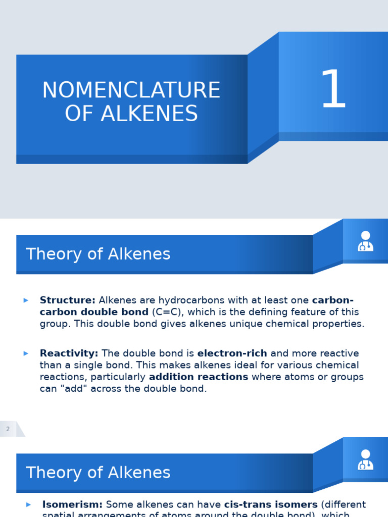 Nomenclature-of-Alkenes | PDF | Alkene | Ethylene