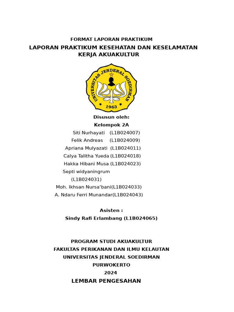Format Laporan Praktikum K3 Akl 2024 | PDF