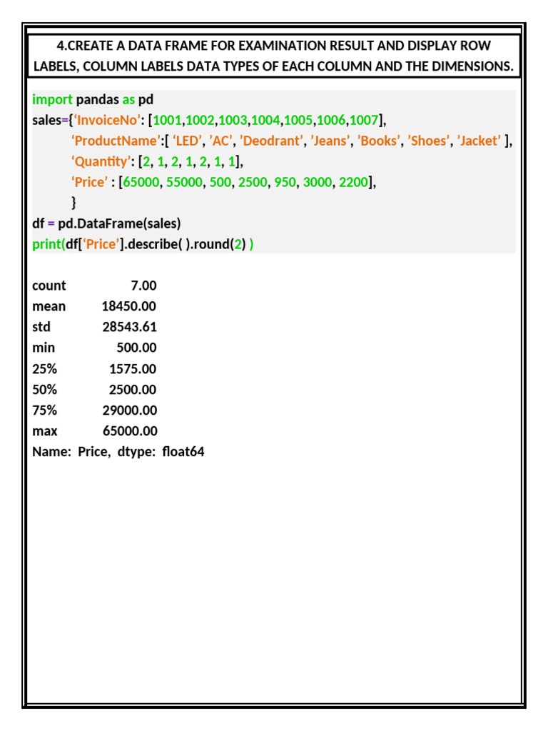 DataFrame Basics for Beginners | PDF | Computers