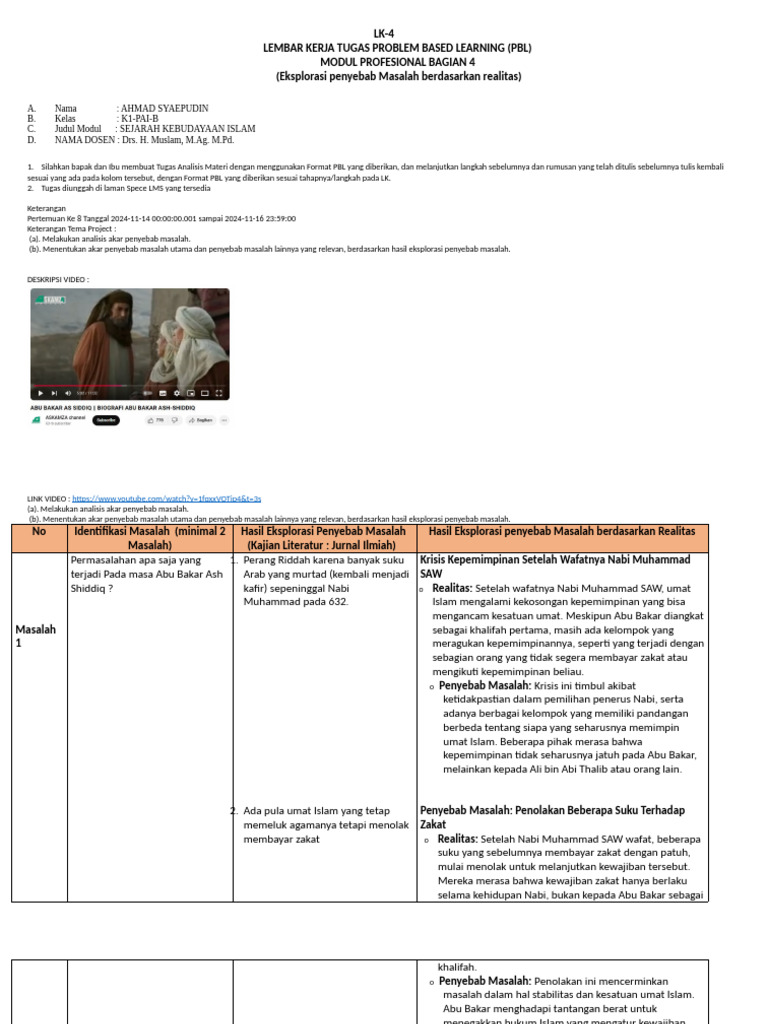 LK-4 Lembar Kerja Tugas Problem Based Learning (PBL) Modul Profesional ...