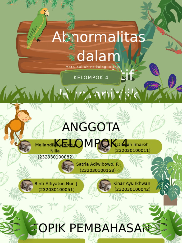 Psikologi Klinis Kel4 - Abnormalitas Dalam Perspektif Humanistik | PDF | Sains & Matematika