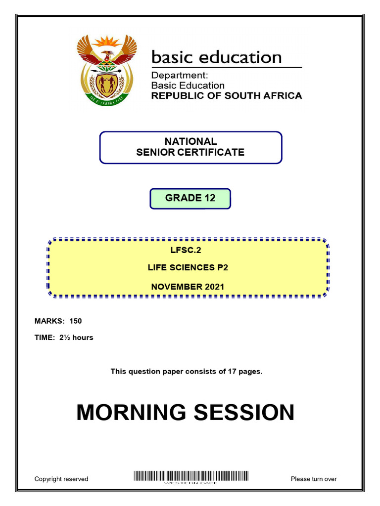 Life Sciences P2 Nov 2021 Eng | PDF | Genotype | Dominance (Genetics)