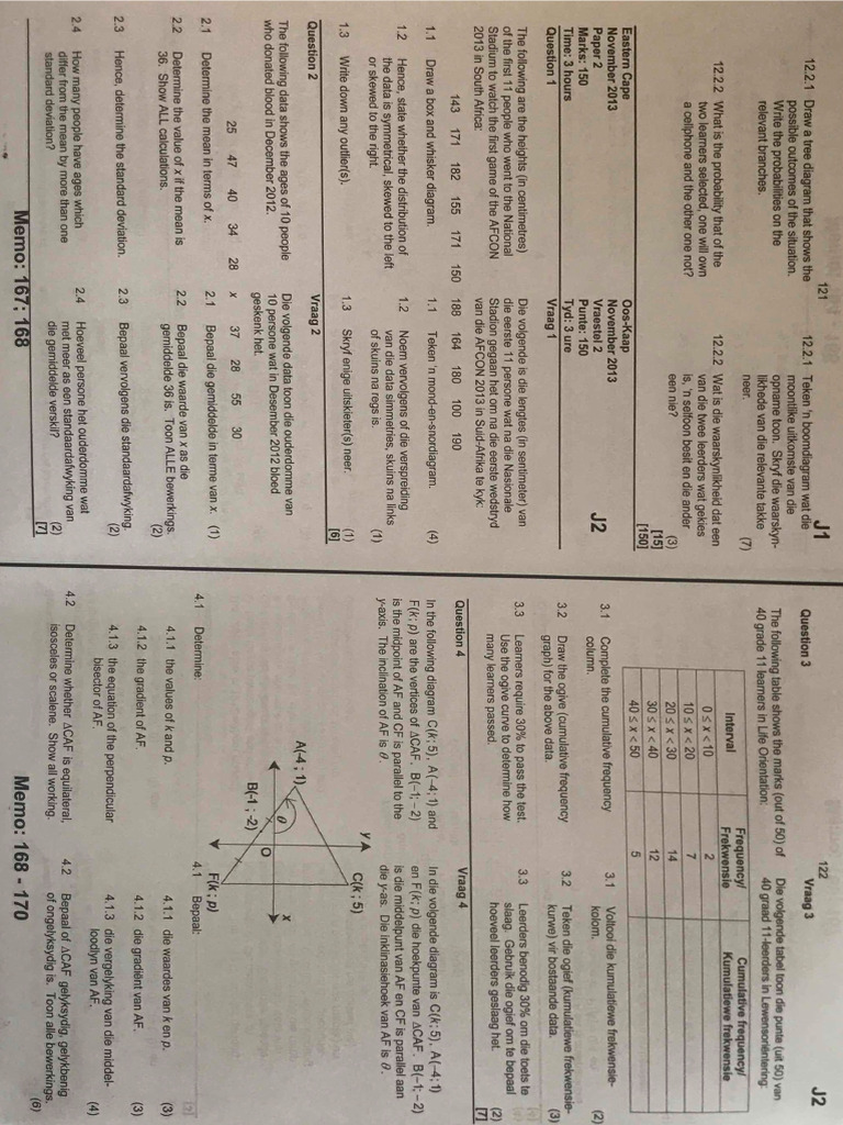 Grade 11 Question Paper J2 PDF Question Paper | PDF