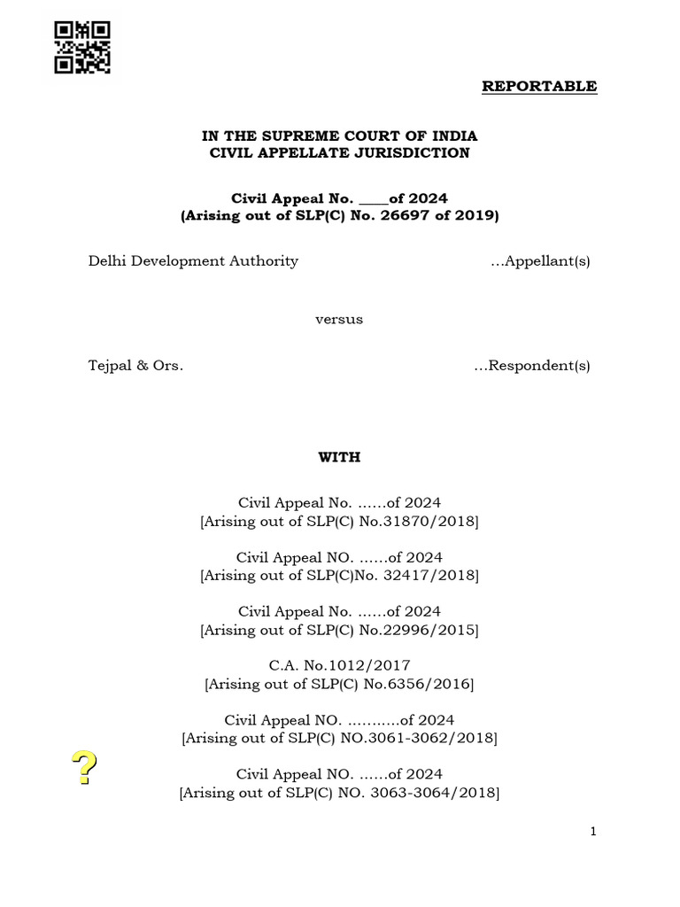 In The Supreme Court of India Civil Appellate Jurisdiction Civil Appeal ...