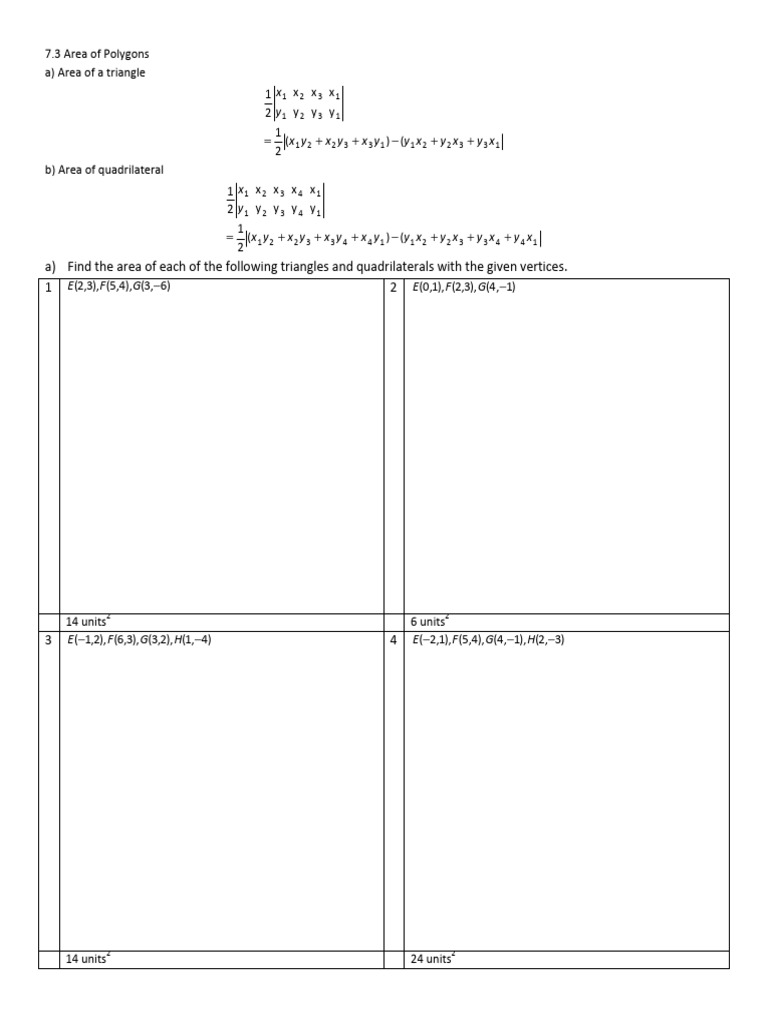Area of Polygon | PDF | Area | Elementary Mathematics Area of Polygon | PDF | Area | Elementary Mathematics