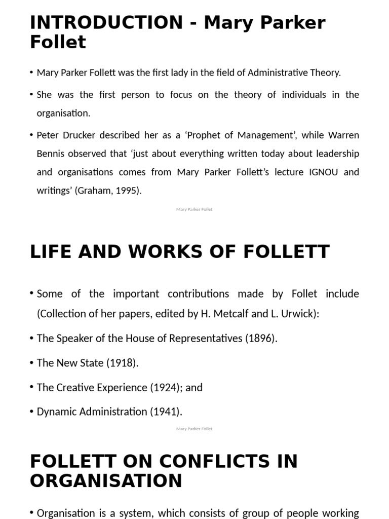 AT - Mary Parker Follet | PDF