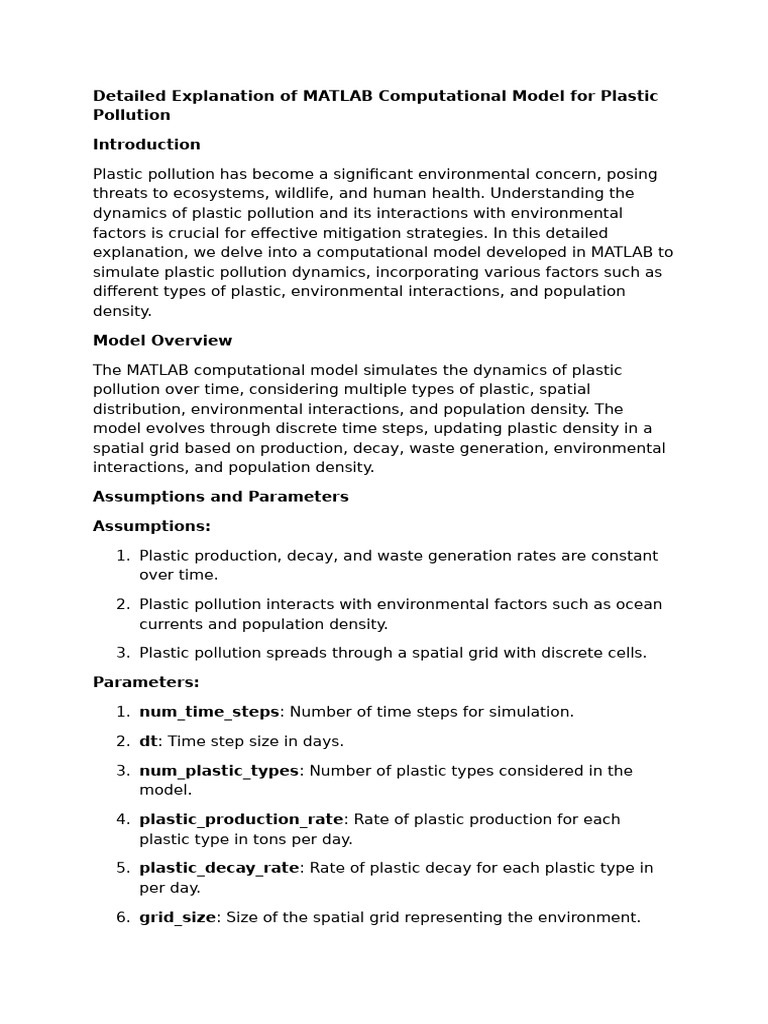 Detailed Explanation of MATLAB Computational Model For Plastic ...