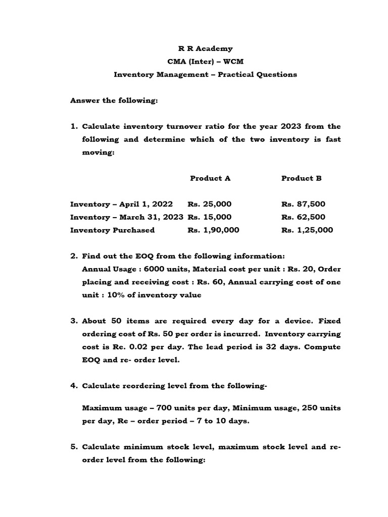 Rra - WCM - Im - 1 | PDF