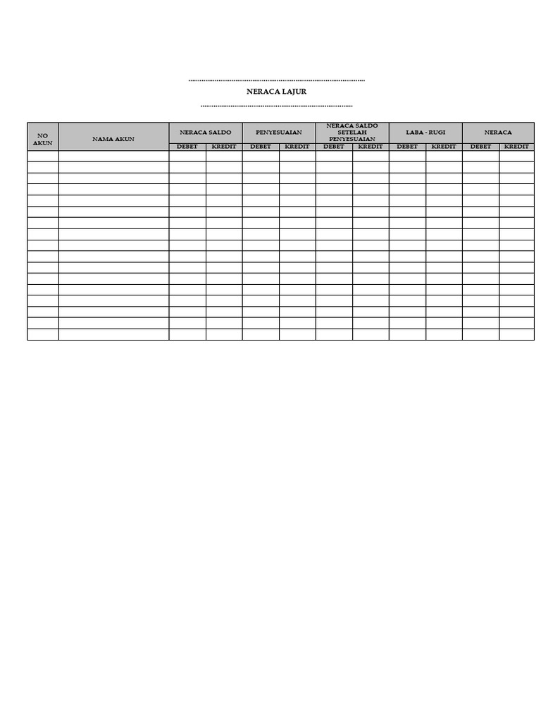 Lembar Kertas Kerja | PDF