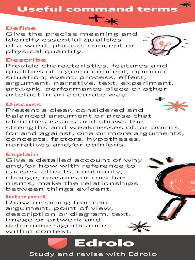 STUDY RESOURCE - VCE Command Term Bookmark PDF | PDF