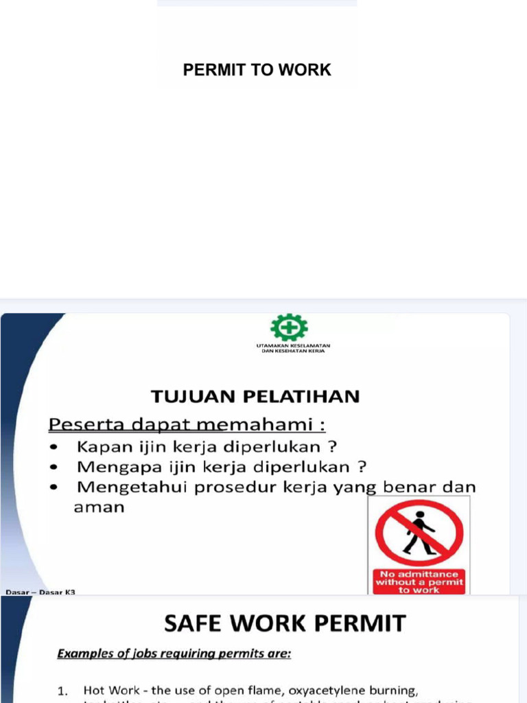 6.materi Permit To Work | PDF