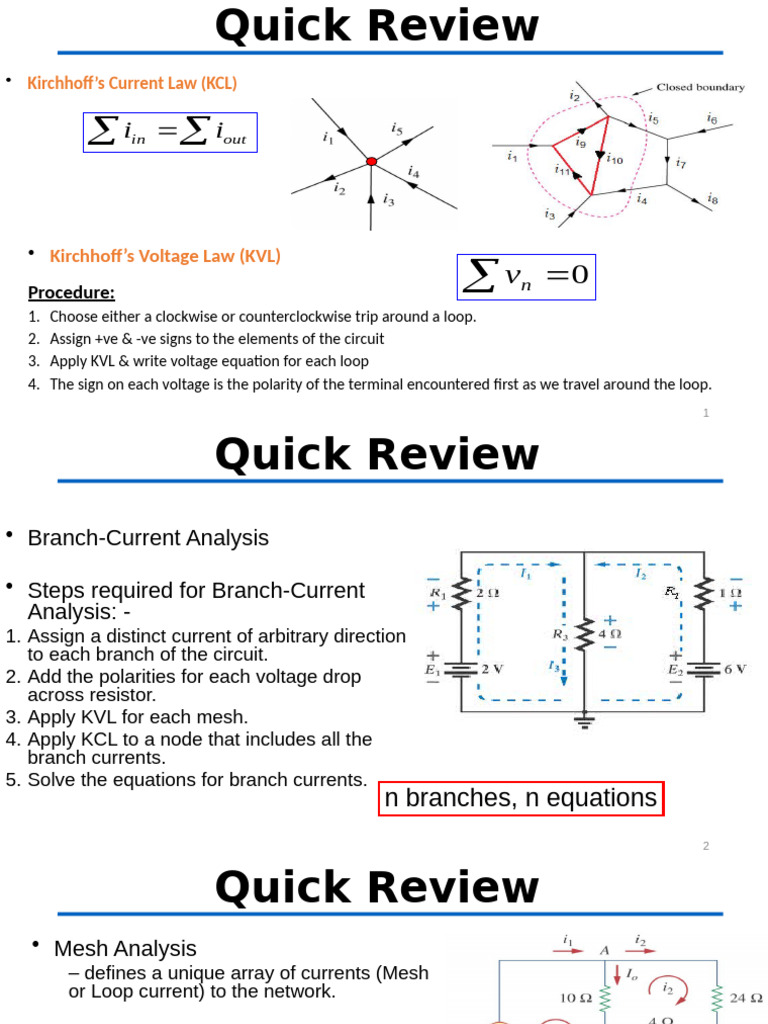 Circuit Analysis Techniques Overview | PDF | Analog Circuits | Electronics