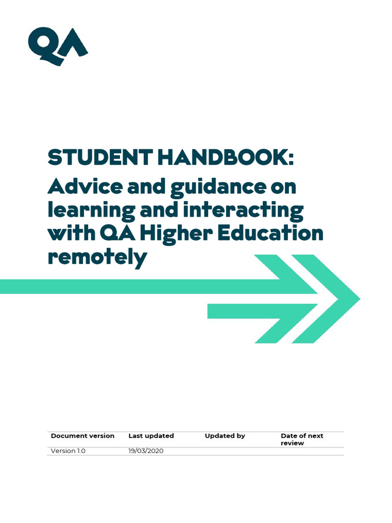 Student Handbook - Remote Learning Support | PDF | Educational ...
