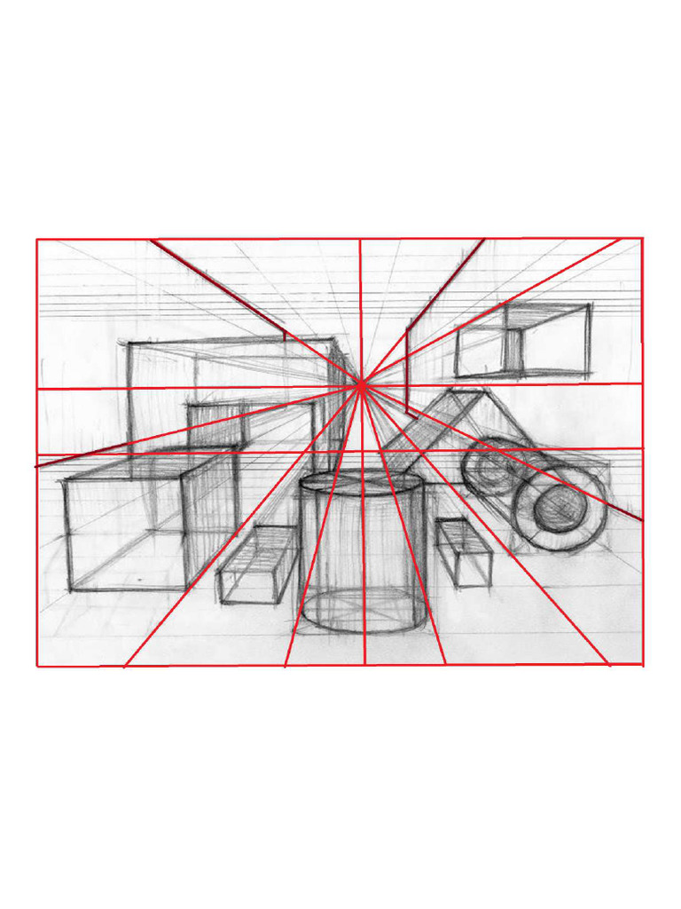 Ejemplo Perspectiva Oblicua Con Un Punto de Fuga | PDF