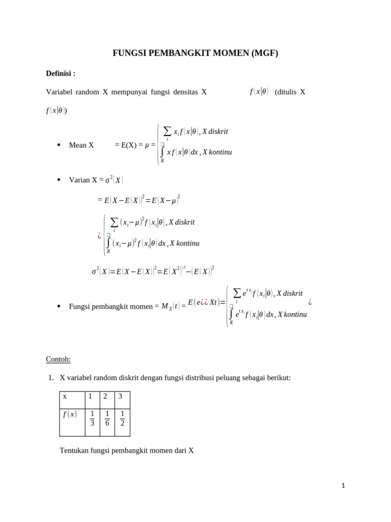 Teknik Fungsi Pembangkit Momen | PDF | Metode & Bahan Ajar
