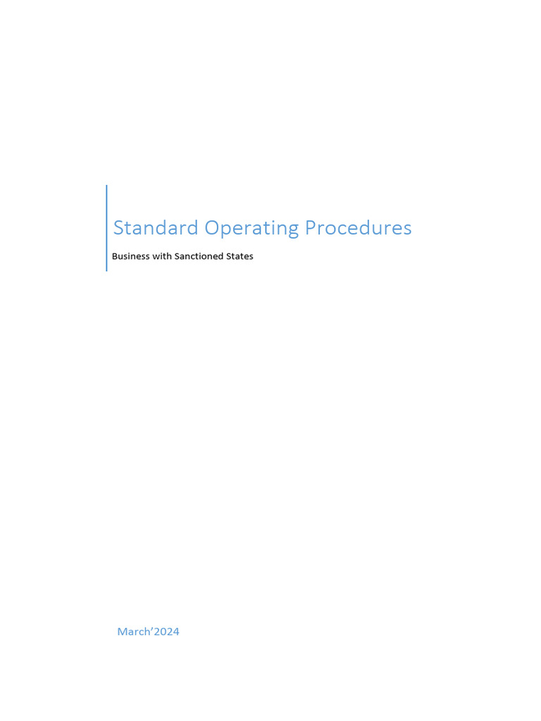 Standard Operating Procedures | PDF | Economies | Business