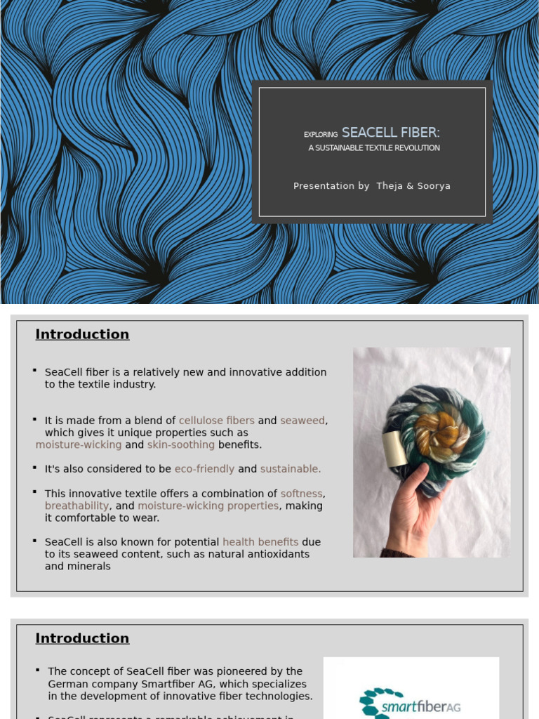Exploring SeaCell Fiber | PDF | Textiles | Fibers