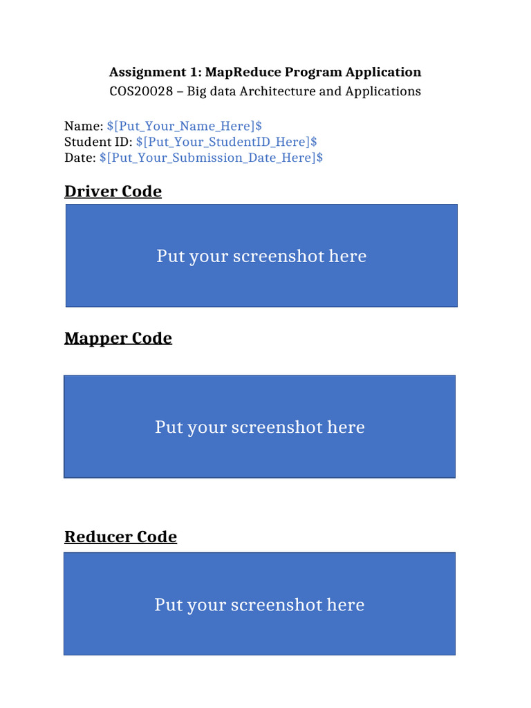 COS20028 Assignment1 2023 Answersheet Template | PDF