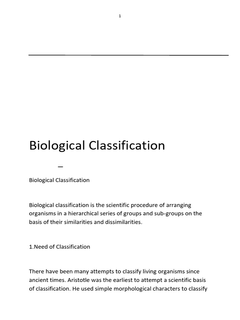 Class 11 Biological Classification Extra Notes On NCERT CBSE ...