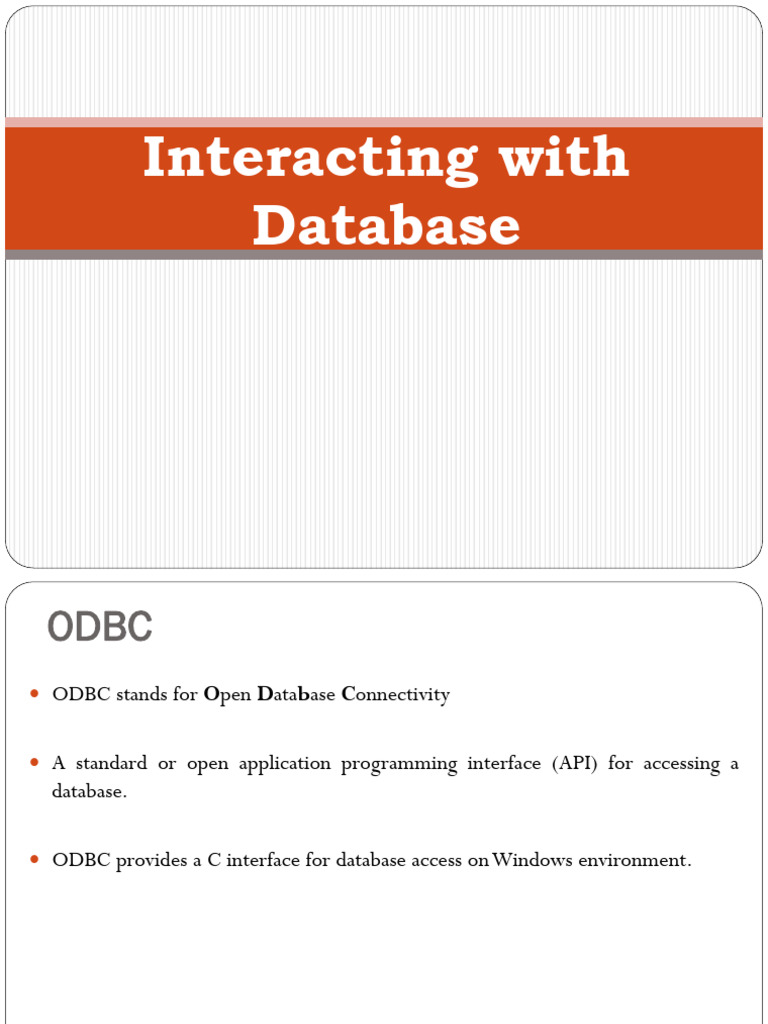 Unit V - Interacting-With-Database | PDF | Data Management Software | Data Management