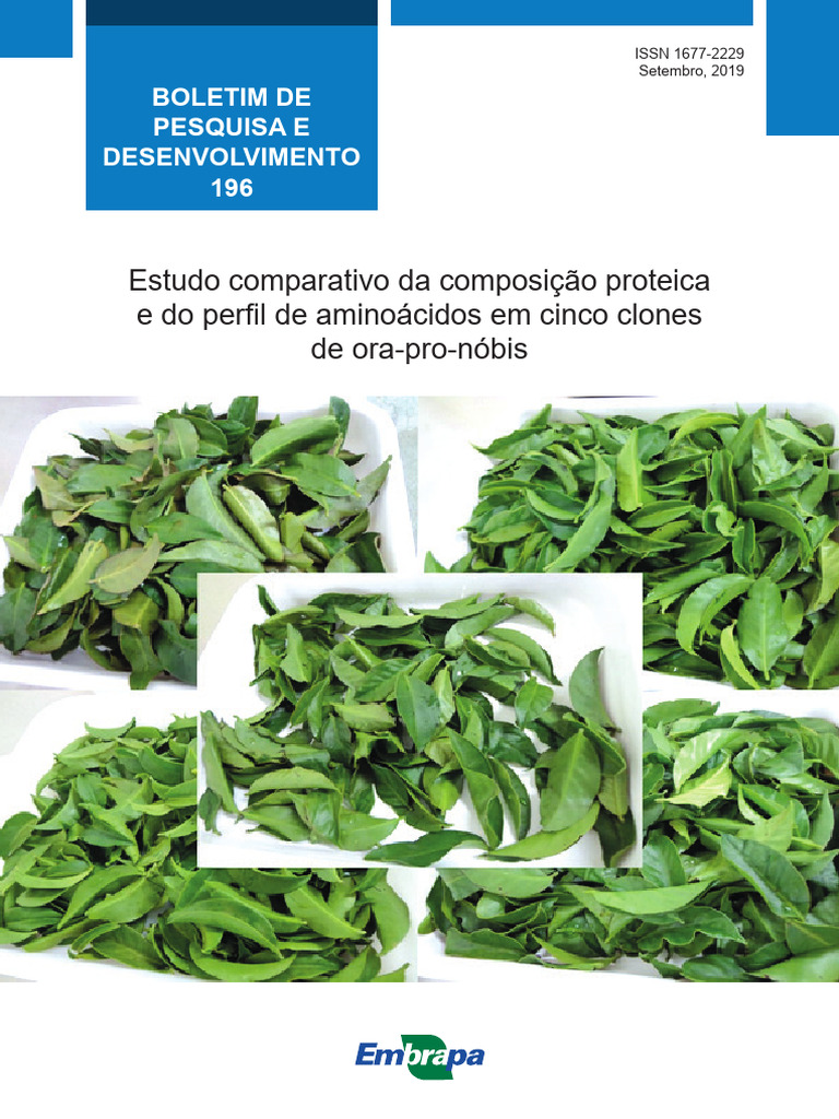 Proteínas e Aminoácidos do Ora-pro-nóbis | PDF | Aminoácido | Proteínas