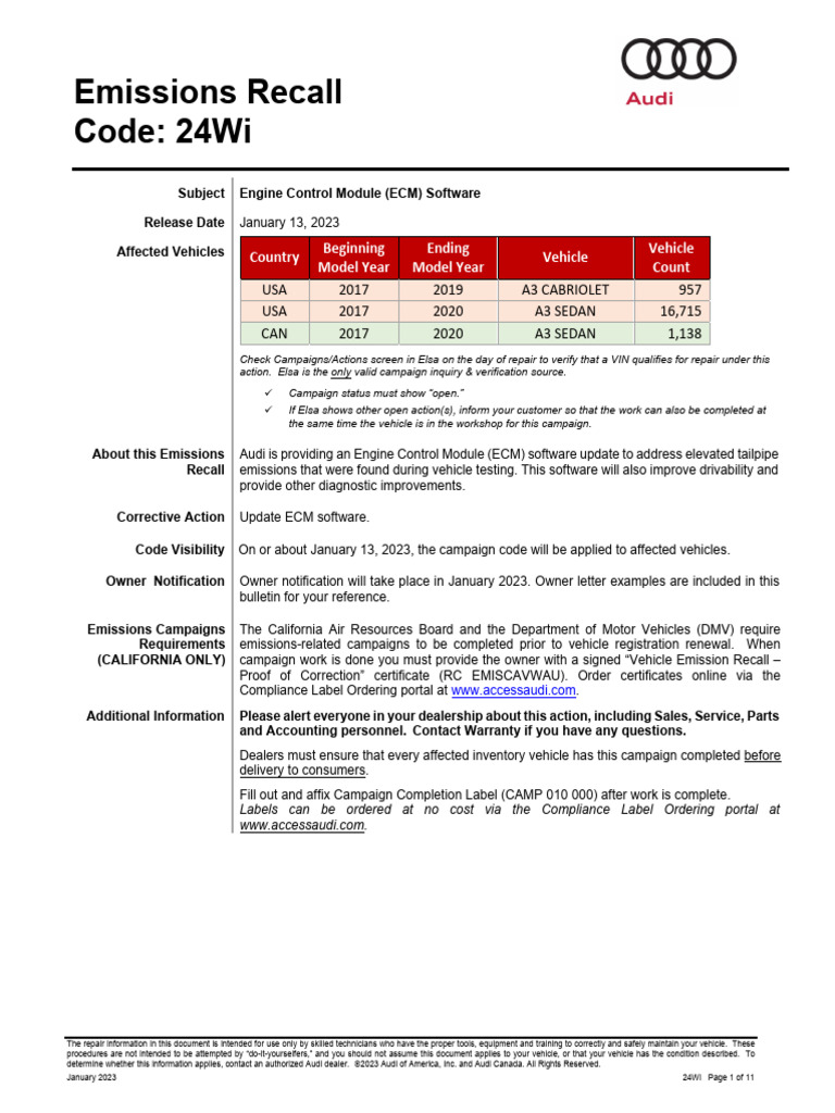 Recall Emissions | PDF | Department Of Motor Vehicles | Lease