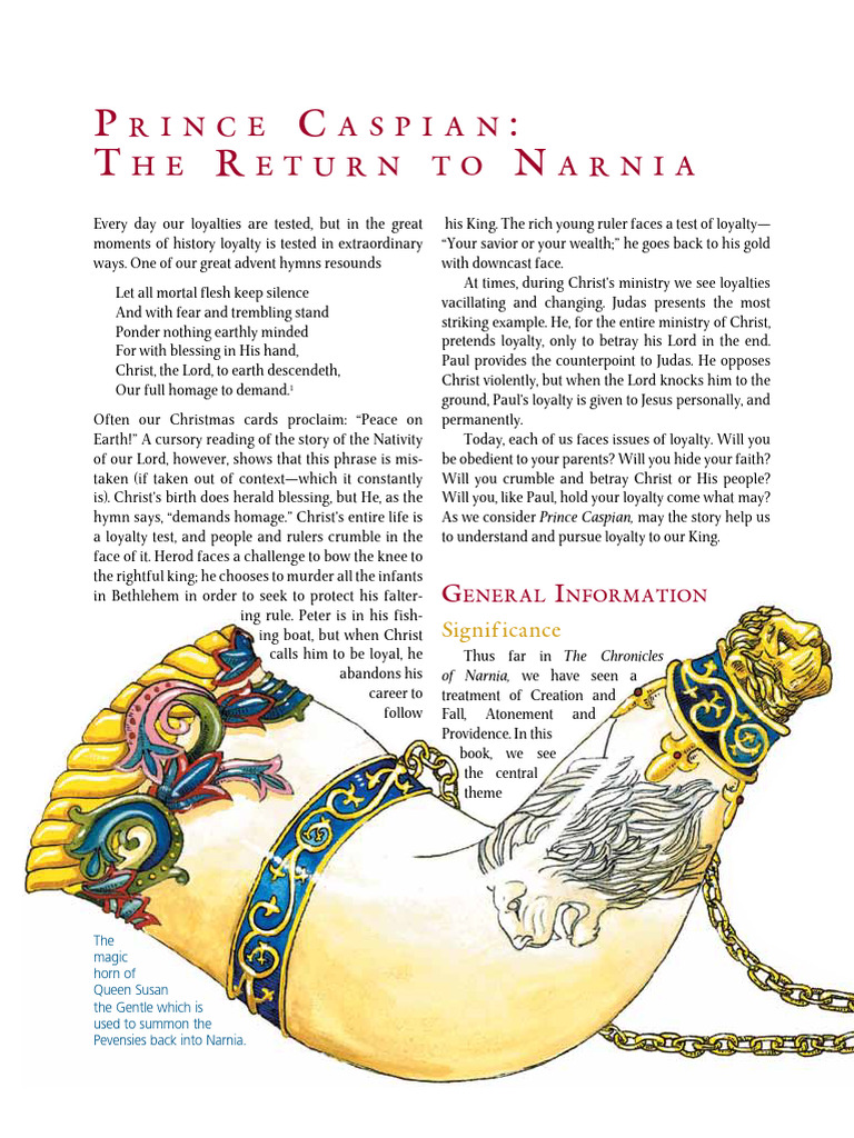 Loyalty and Leadership in Prince Caspian | PDF | The Chronicles Of ...