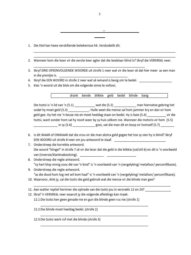 Gedig 10 by Die Robot ... Vrae | PDF