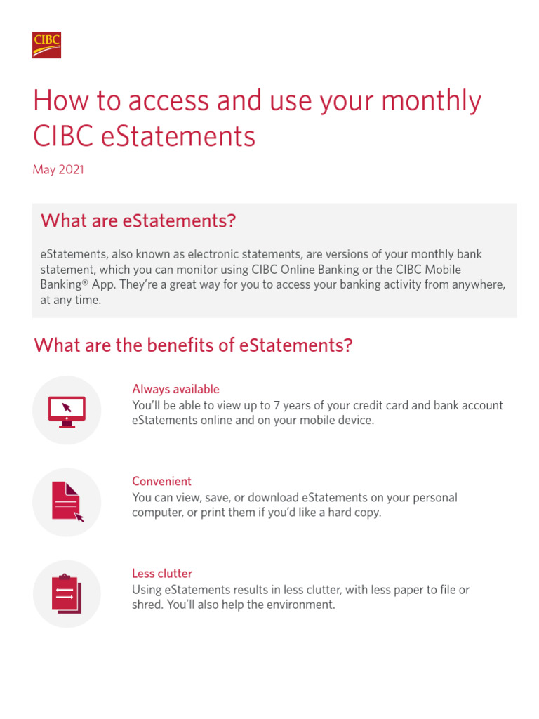 How Toguide Cibc Estatements en | PDF | Banks | Online Banking