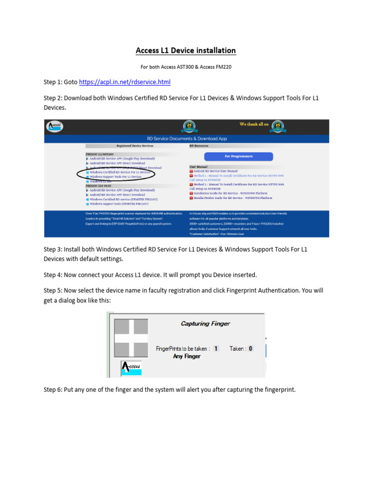 Access L1 Device Installation Guide | PDF
