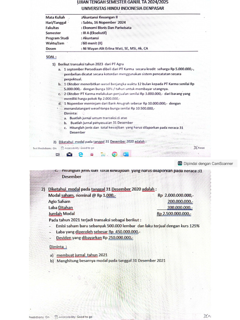 Uts Akuntansi Keuangan 3 | PDF