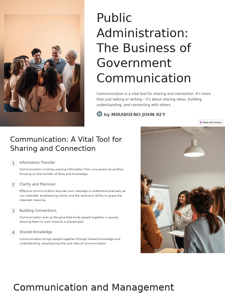 Public Administration The Business of Government Communication 3 | PDF ...