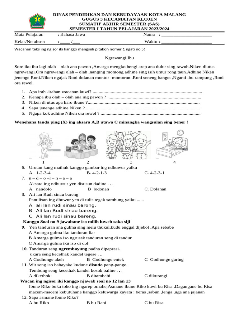 Sas Bahasa Jawa | PDF