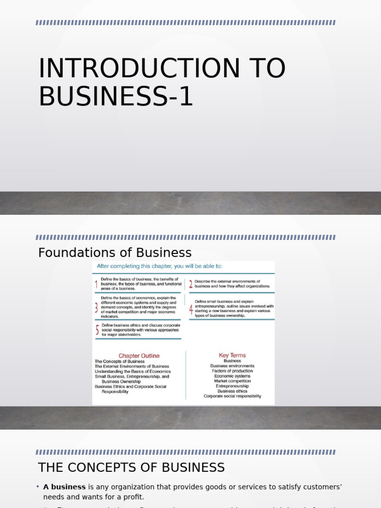 Introduction to Business Concepts | PDF | Business | Profit (Economics)