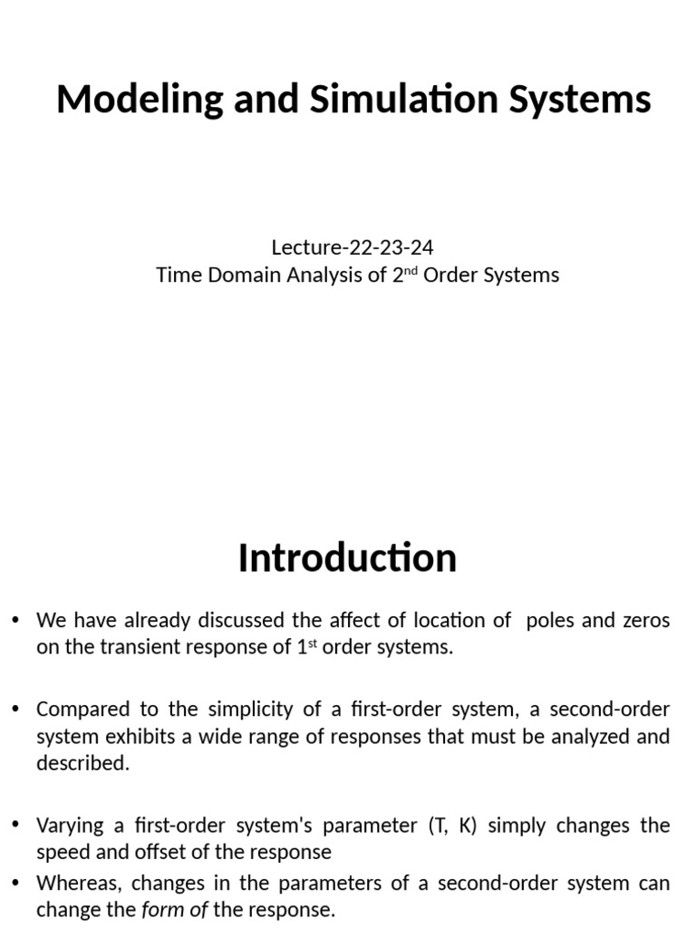 2nd Order System Analysis Guide | PDF | Damping | Classical Mechanics
