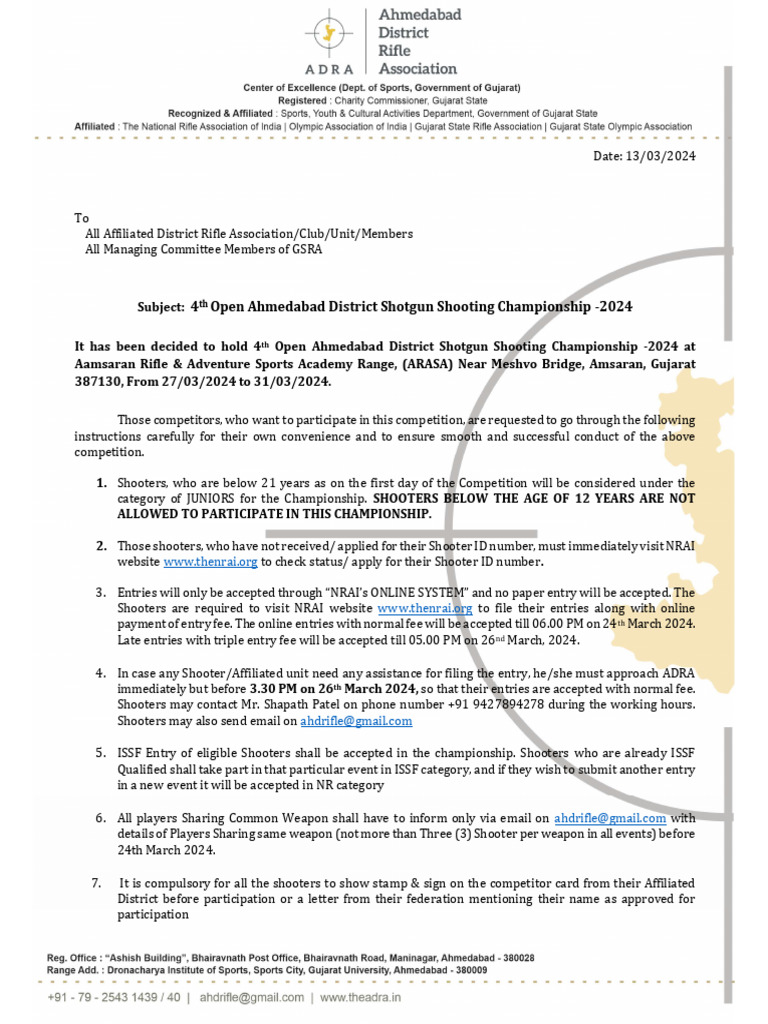 4th ADRA Trap Circular Final | PDF | Projectiles | Projectile Weapons